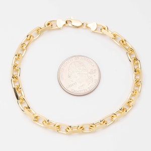 Chunky Box Chain Bracelet Real 14K Solid Yellow Gold All Sizes - Etsy