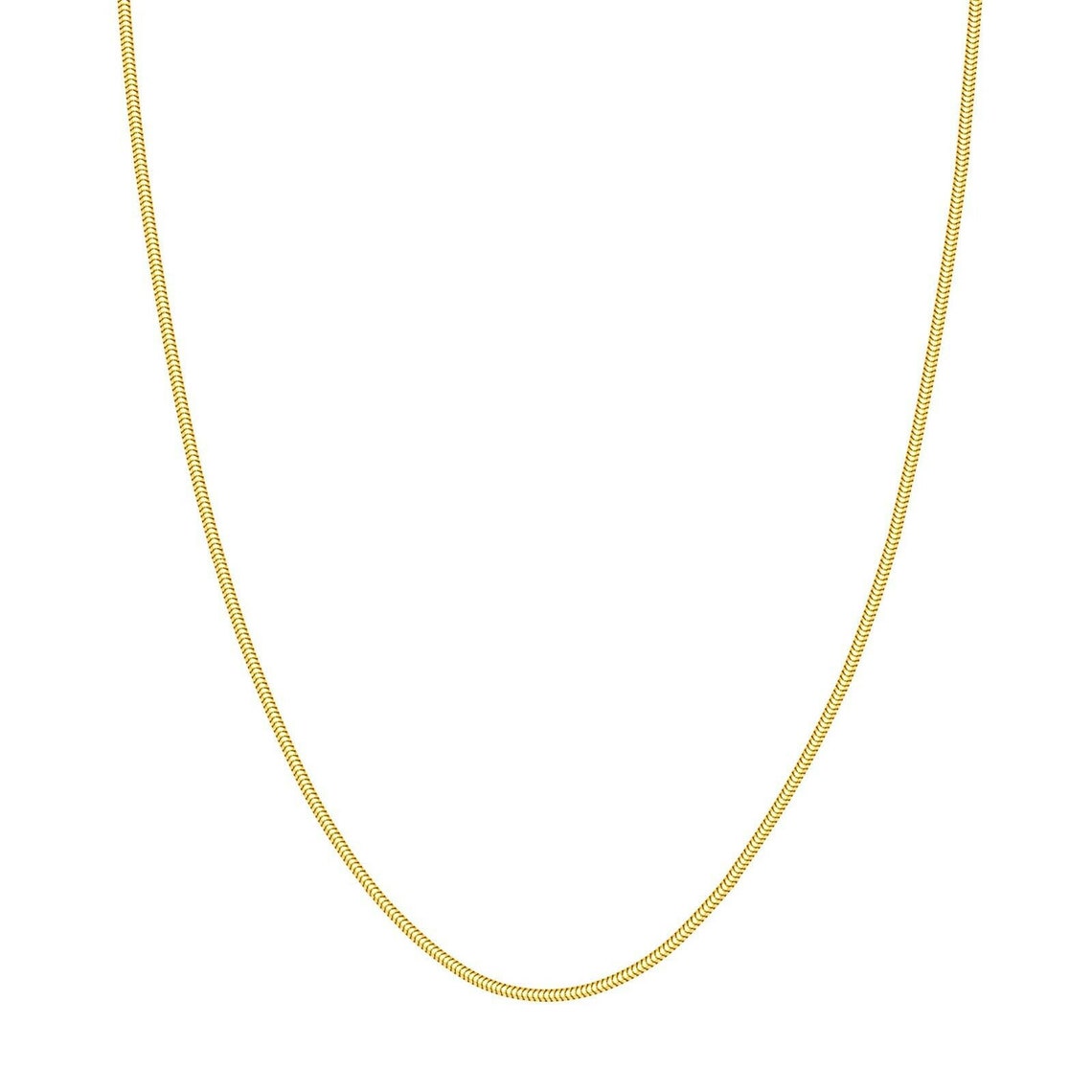 1.90mm Snake Chain Necklace Real Solid 14K All Yellow Gold | Etsy
