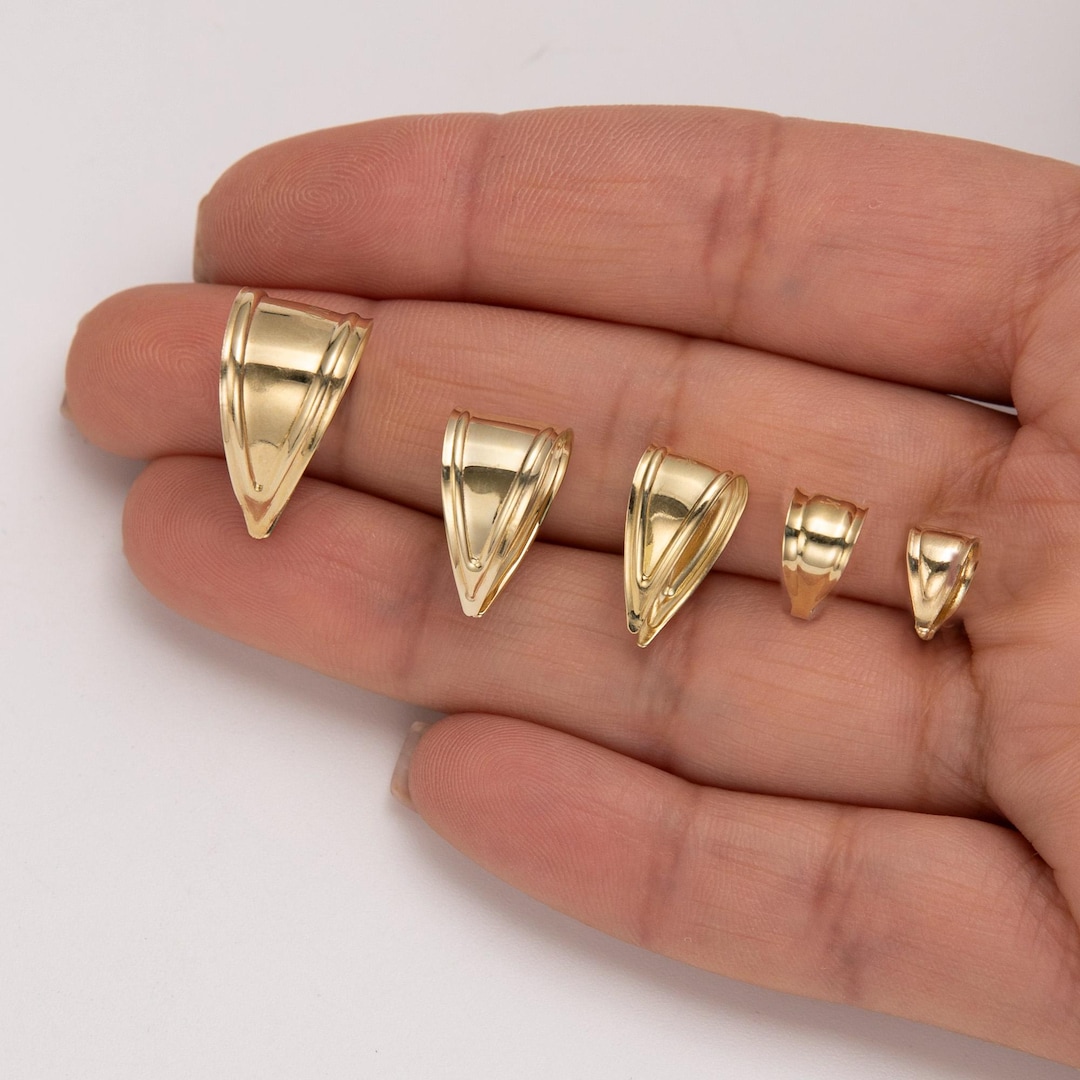 Solid 10K Gold Bail Hook for Charm Pendant 10K Yellow Gold - Etsy