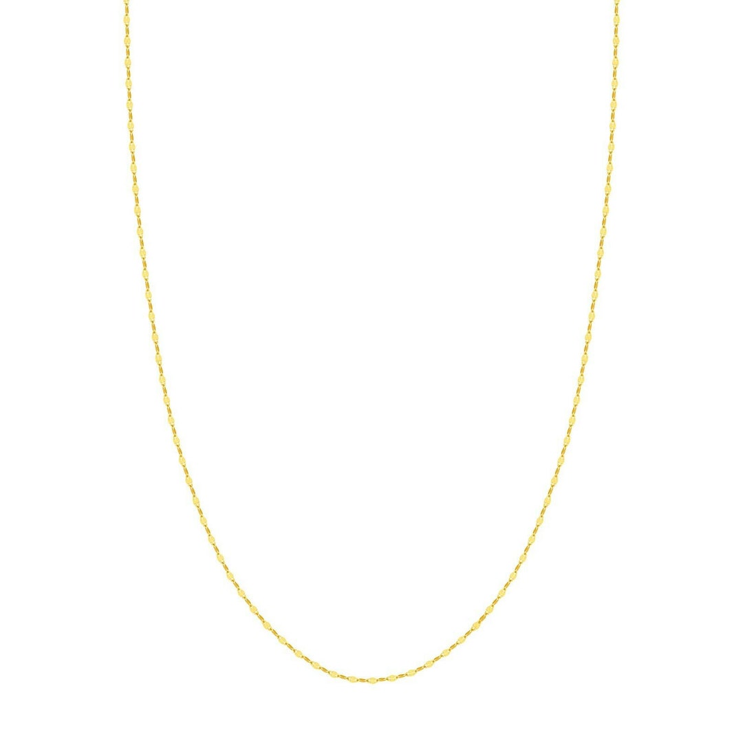 1.45mm Hammered Forzentina Chain Necklace Real Solid 14K Real Yellow ...