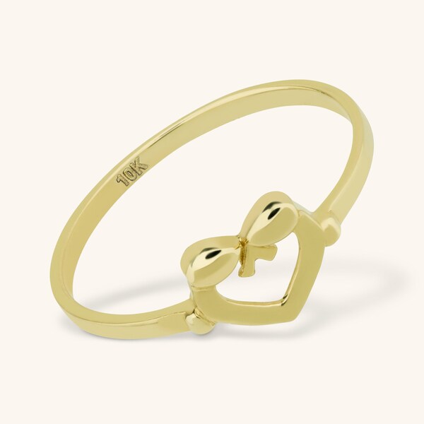 Gold Bow Ring - Etsy
