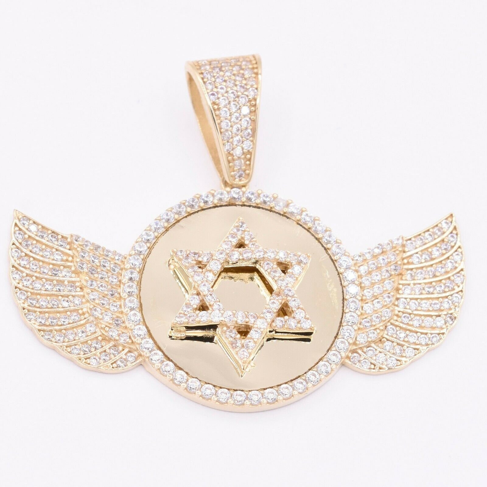 1 1/2 Star of David Wing CZ Medallion Frame Memory | Etsy