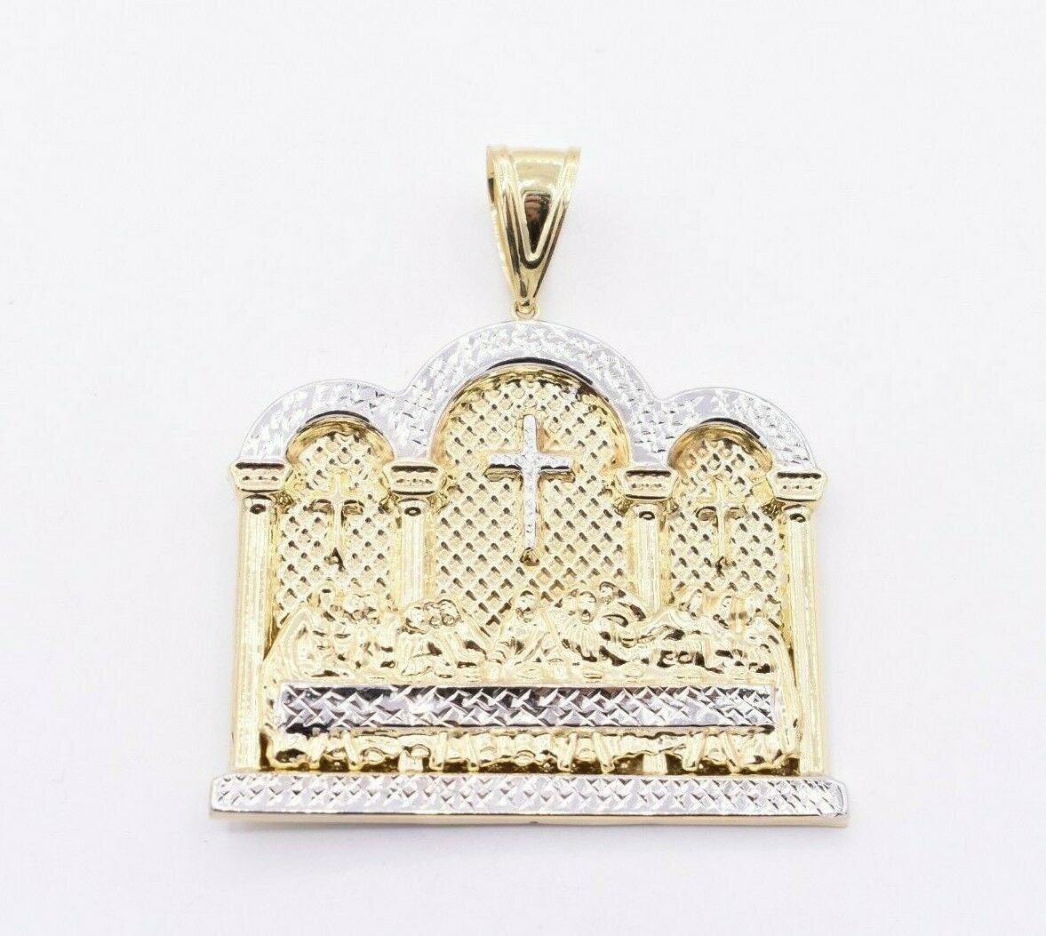 3 Men's Huge Diamond Cut Last Supper Charm Pendant | Etsy