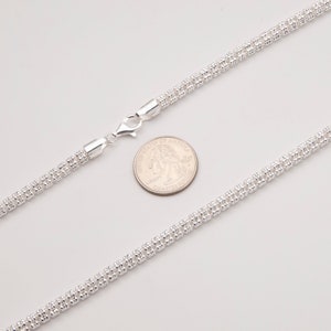 5mm Diamond-cut Ice Link Chain Sterling Silver 925 Italy All Sizes - Etsy