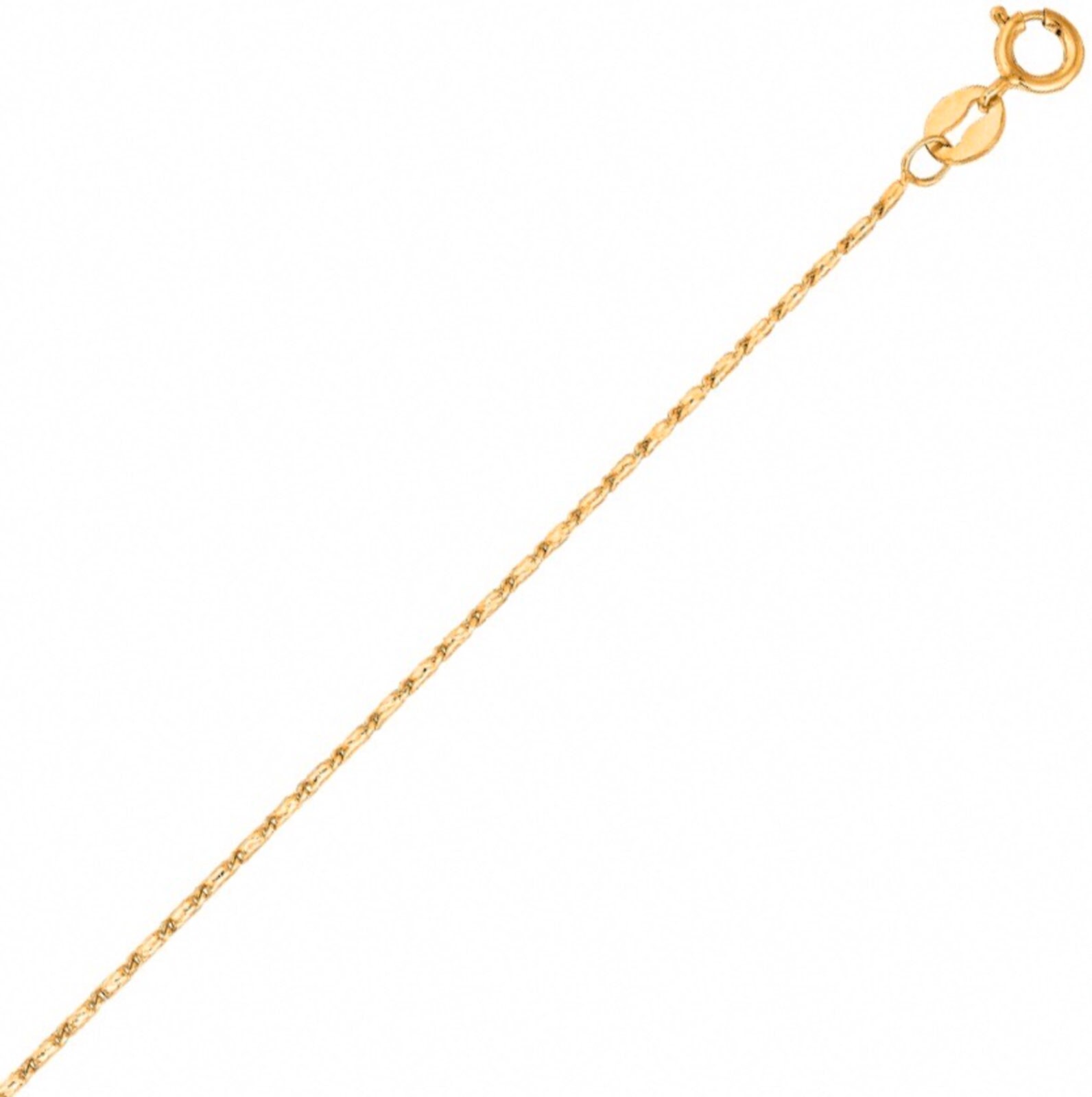 1.0mm Lumina Twisted Chain Necklace Real 14K Yellow Gold - Etsy