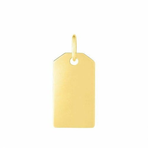 14K Gold Dog Tag - Etsy