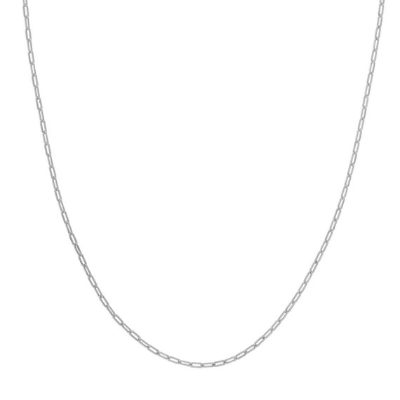 2.10mm Round Paperclip Link Chain Necklace Real 14K White Gold - Etsy