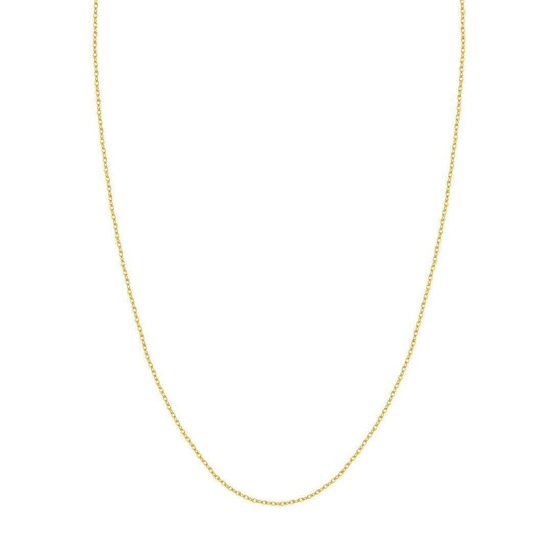 1.20mm Pendant Rope Chain With Lobster Lock Real 14K Yellow Gold ALL ...