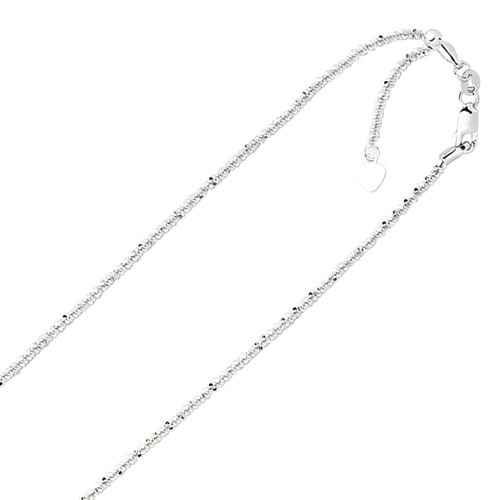 1.50mm Rock Sparkle Twisted Chain Necklace Real Solid 14K - Etsy