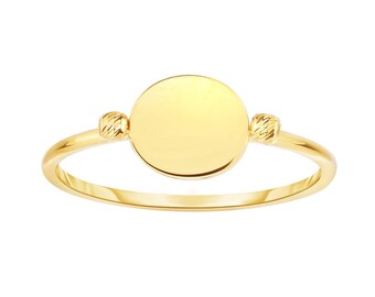 Gold Disc Ring | Etsy