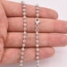 4mm Diamond Cut Moon Cut Ball Bead Chain Necklace Real Sterling Silver ...
