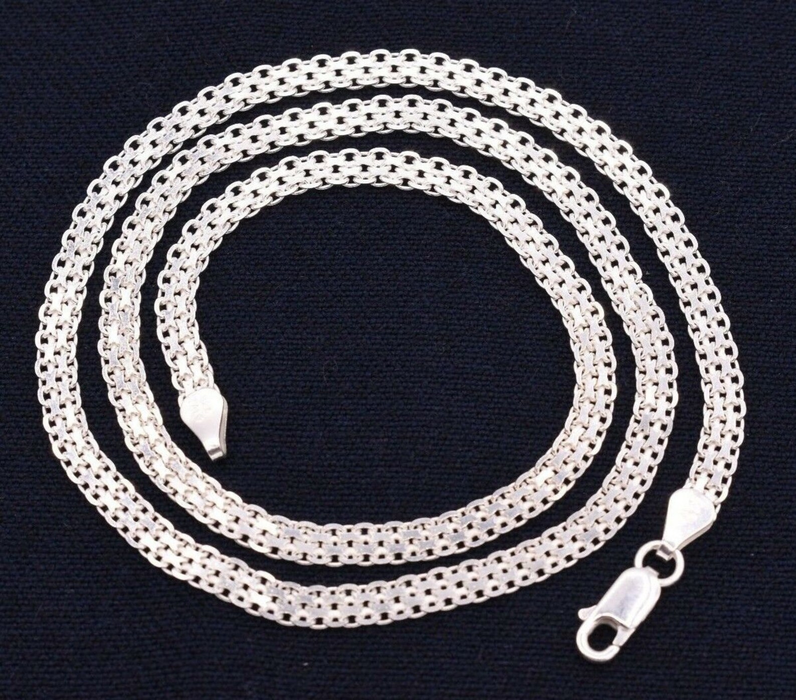 4.5mm Diamond Cut Bismark Bizmark Chain Necklace Real Sterling - Etsy