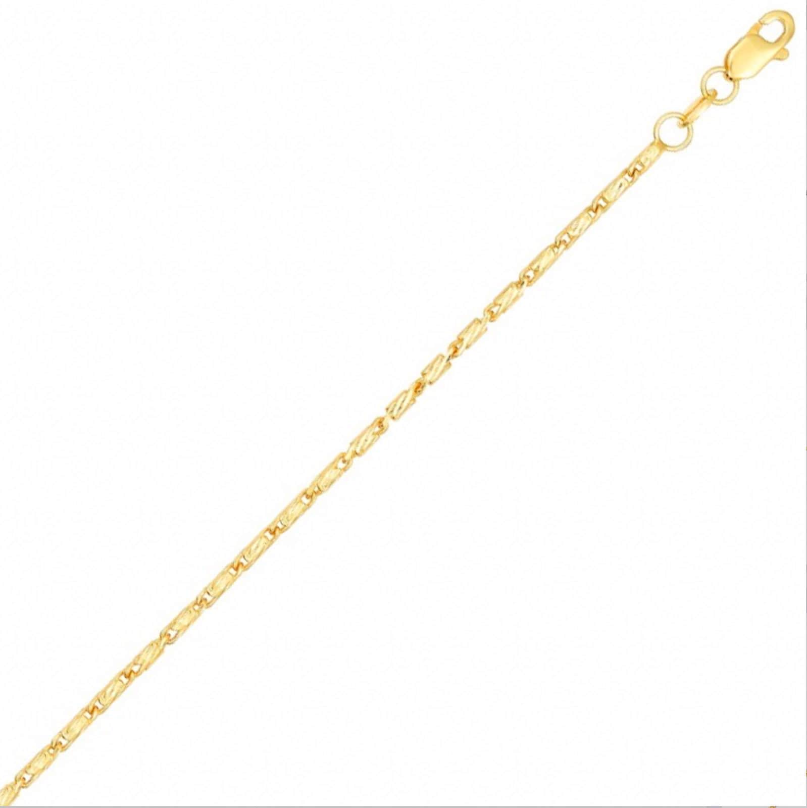 1.5mm Lumina Twisted Chain Necklace Real 14K Yellow Gold - Etsy