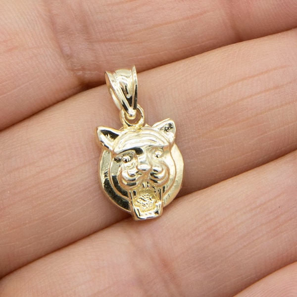 Real Gold Tiger Pendant - Etsy