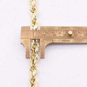 8mm Italian Rope Link Chain Pendant Necklace Real 10K Yellow Gold ...