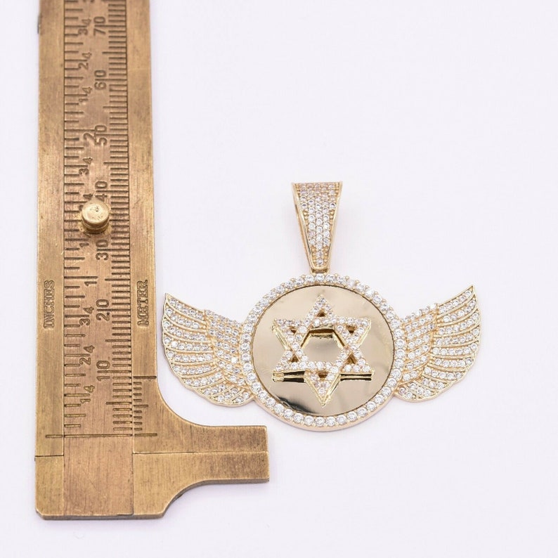 1 1/2 Star of David Wing CZ Medallion Frame Memory | Etsy