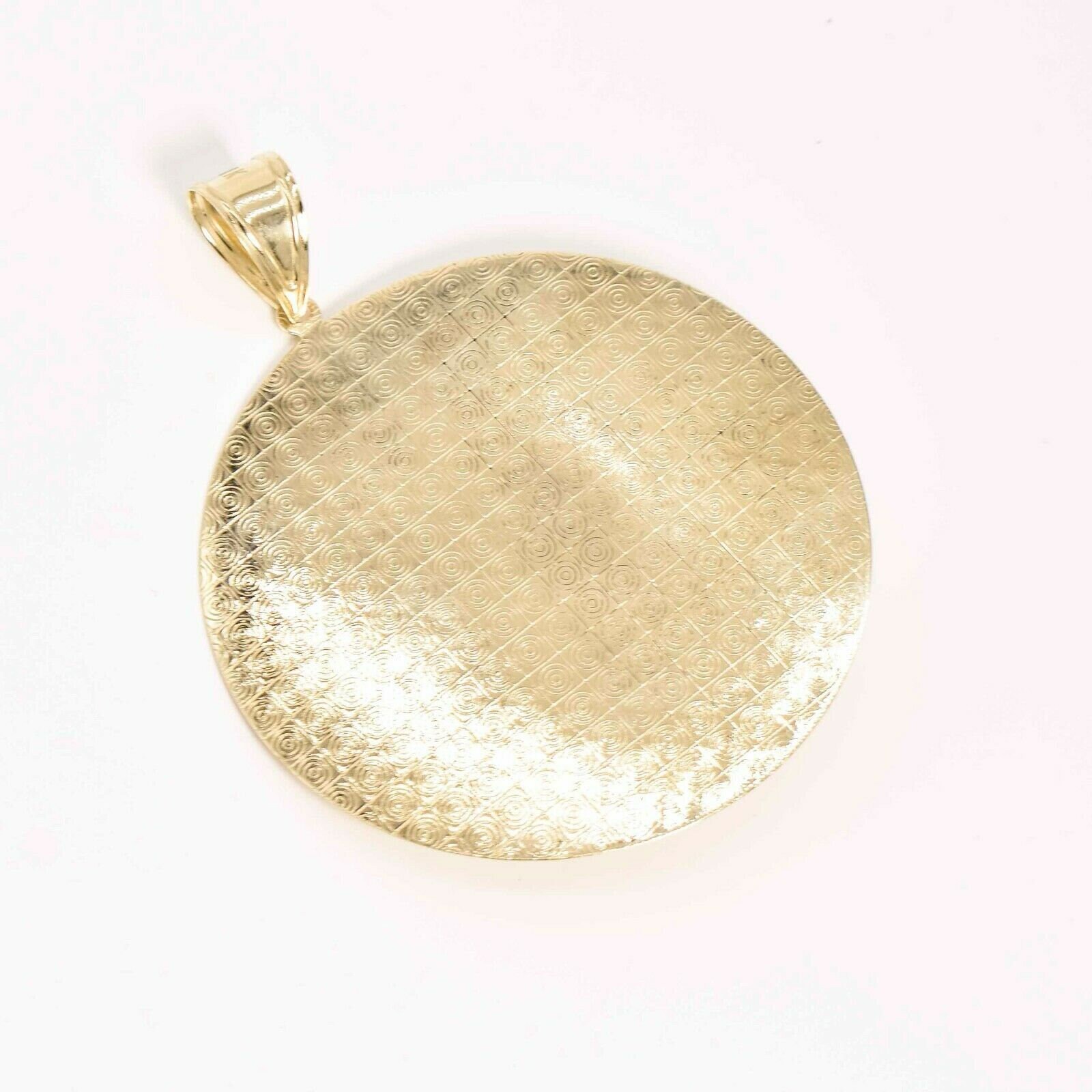 Two-tone Jesus Medallion Pendant Real 10K Yellow White Gold - Etsy