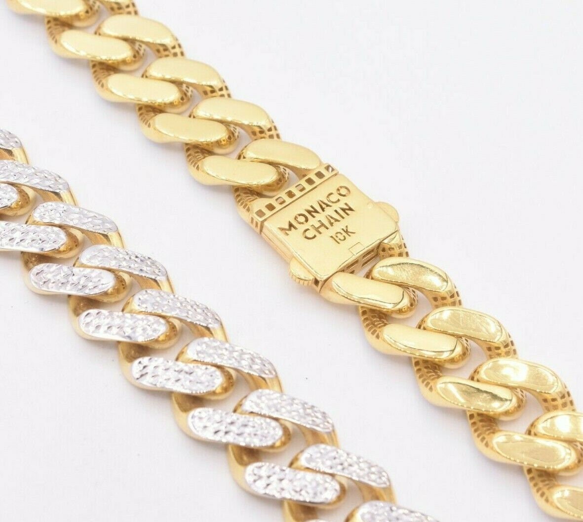 15mm Mens Miami Cuban Diamond Cut Chain Box Clasp Real 10K - Etsy