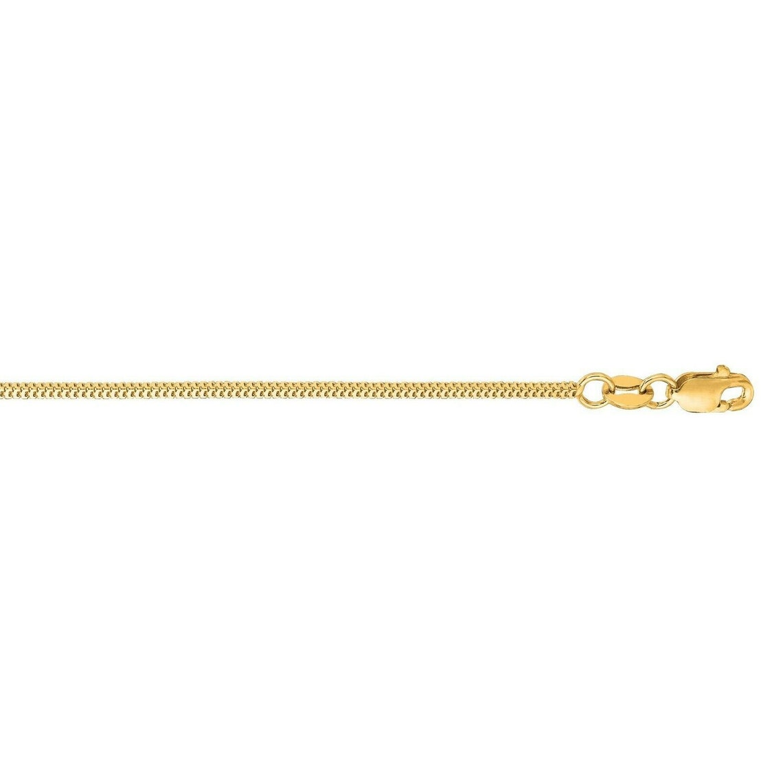 1.1mm Milano Gourmet Chain Necklace Real 14K Yellow Gold - Etsy