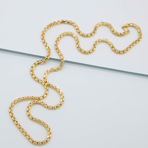 4mm Round Box Link Chain Necklace Real 10K Yellow Gold All Sizes - Etsy