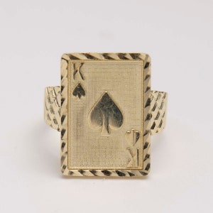 Real 10K Yellow Solid Gold Playing Cards Ace of Spades Poker Real 10K Yellow Solid Gold Playing Cards Ace of Spades Poker