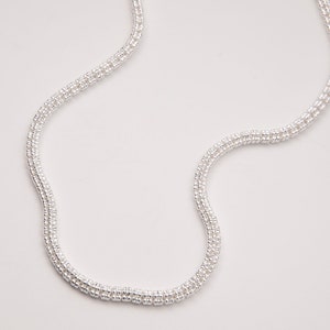 5mm Diamond-cut Ice Link Chain Sterling Silver 925 Italy All Sizes - Etsy