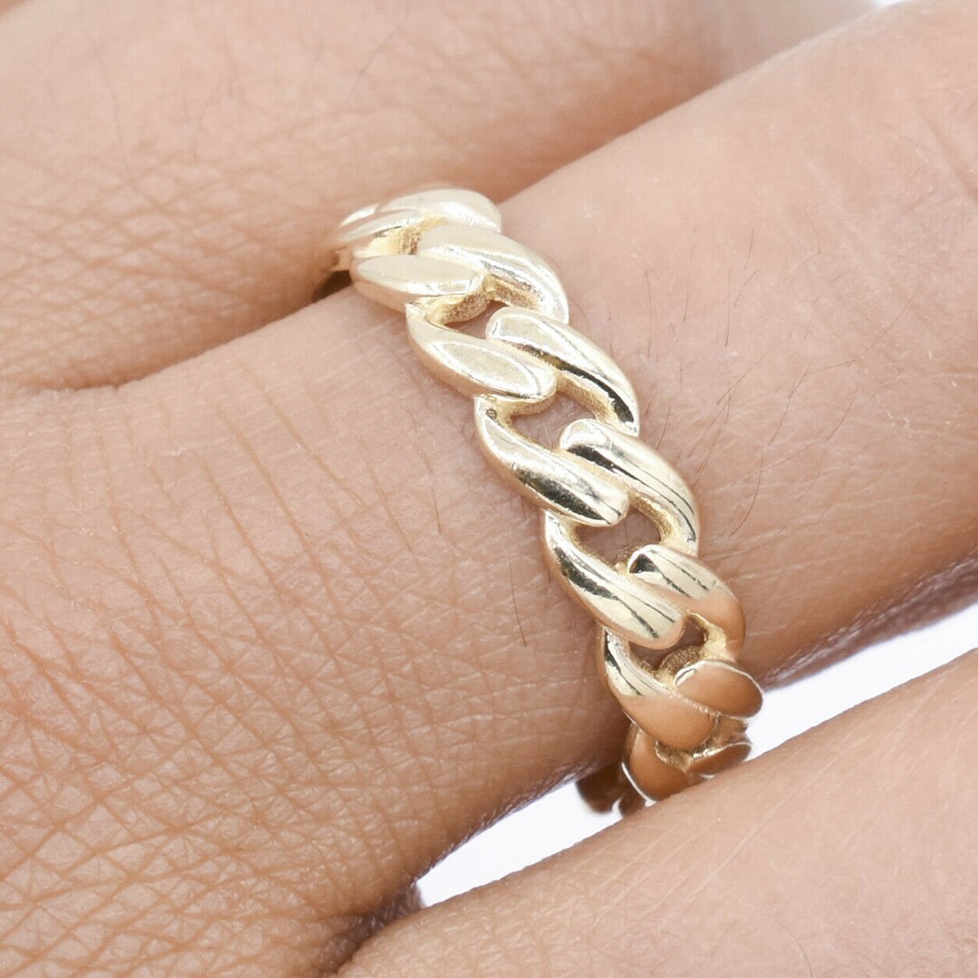 10k gold cuban link ring store