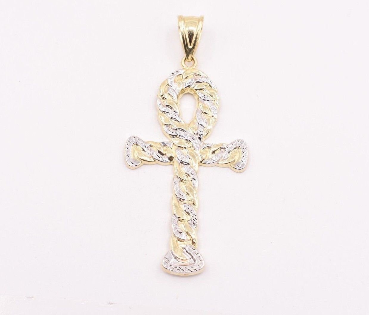 3 Huge Ankh Cross Jesus Pendant Charm Diamond Cut Real - Etsy