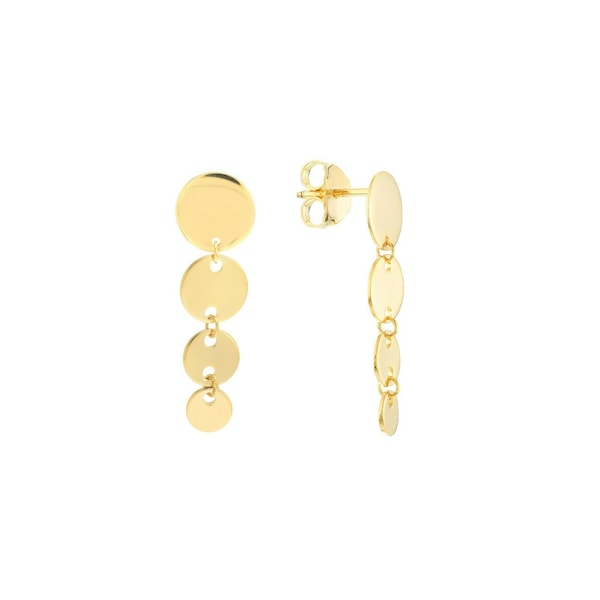 Gold Disk Earrings - Etsy