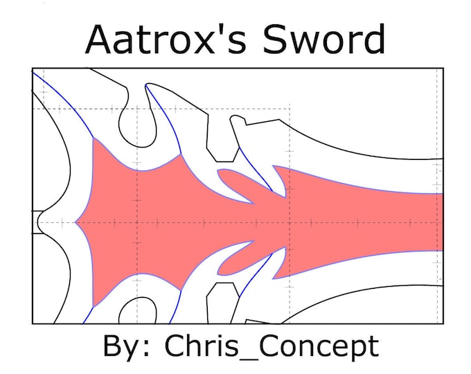 Classic Aatrox Sword- Cosplay PDF Pattern Blueprint - Etsy