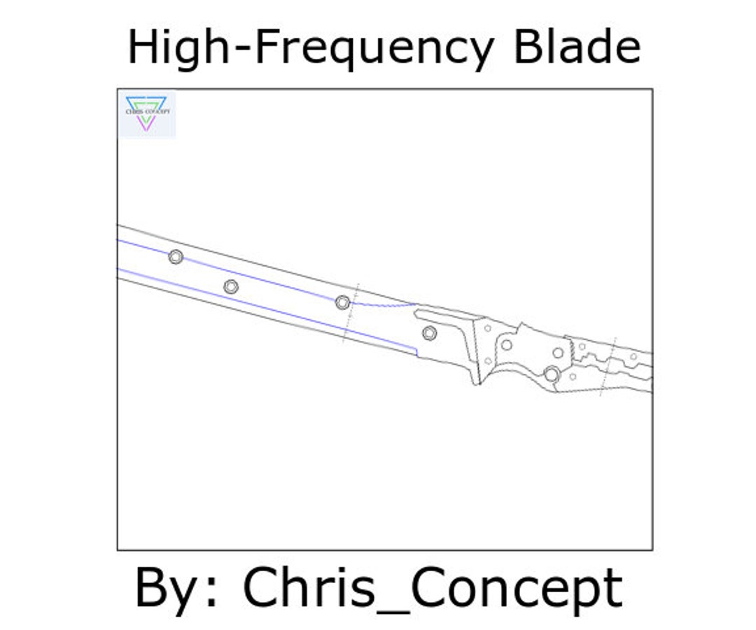 High-frequency Bladehf Blade PDF Pattern Blueprint metal Gear - Etsy