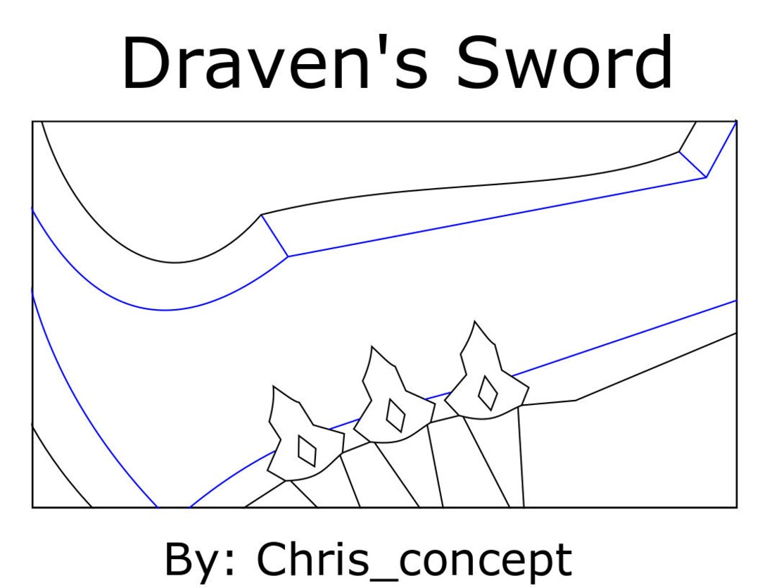 Classic Draven Sword Cosplay PDF Pattern Blueprint - Etsy