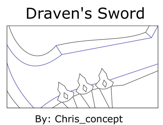 Classic Draven Sword Cosplay PDF Pattern Blueprint League of | Etsy