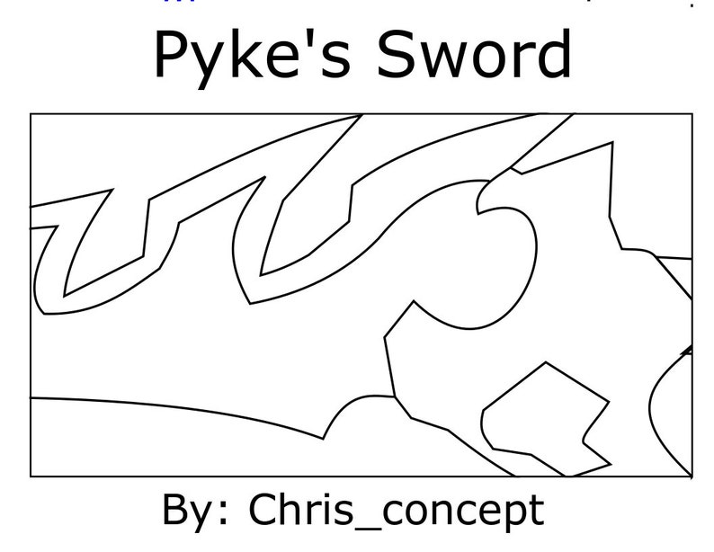 Classic Pyke Sword Cosplay PDF Pattern Blueprint league of | Etsy