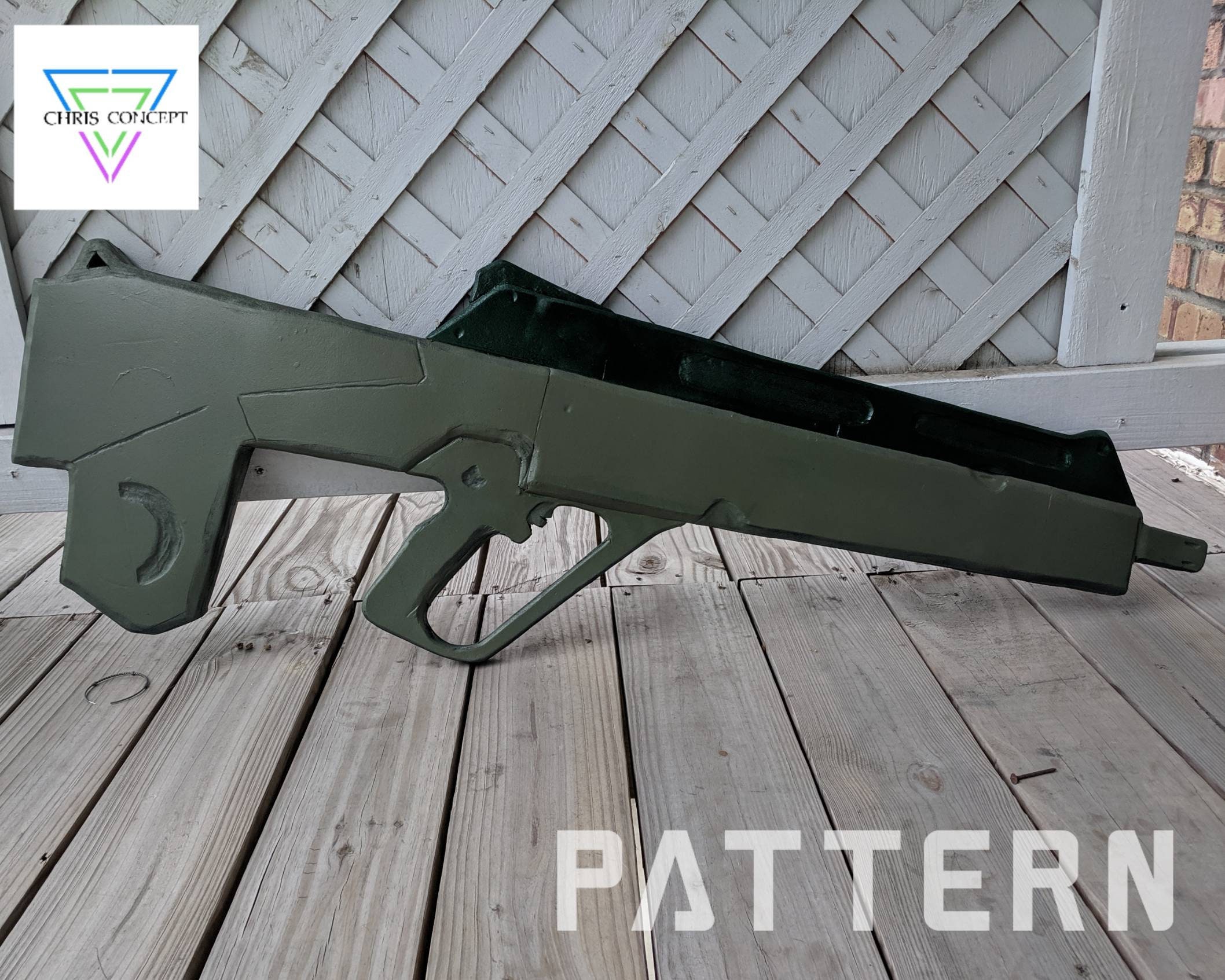 Pallet Rifle Cosplay PDF Pattern Blueprint neon Genesis - Etsy