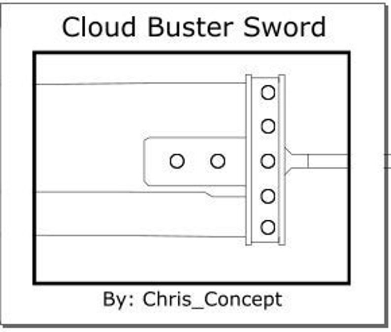 Cloud Buster Sword- Cosplay PDF Pattern Blueprint (final Fantasy) - Etsy