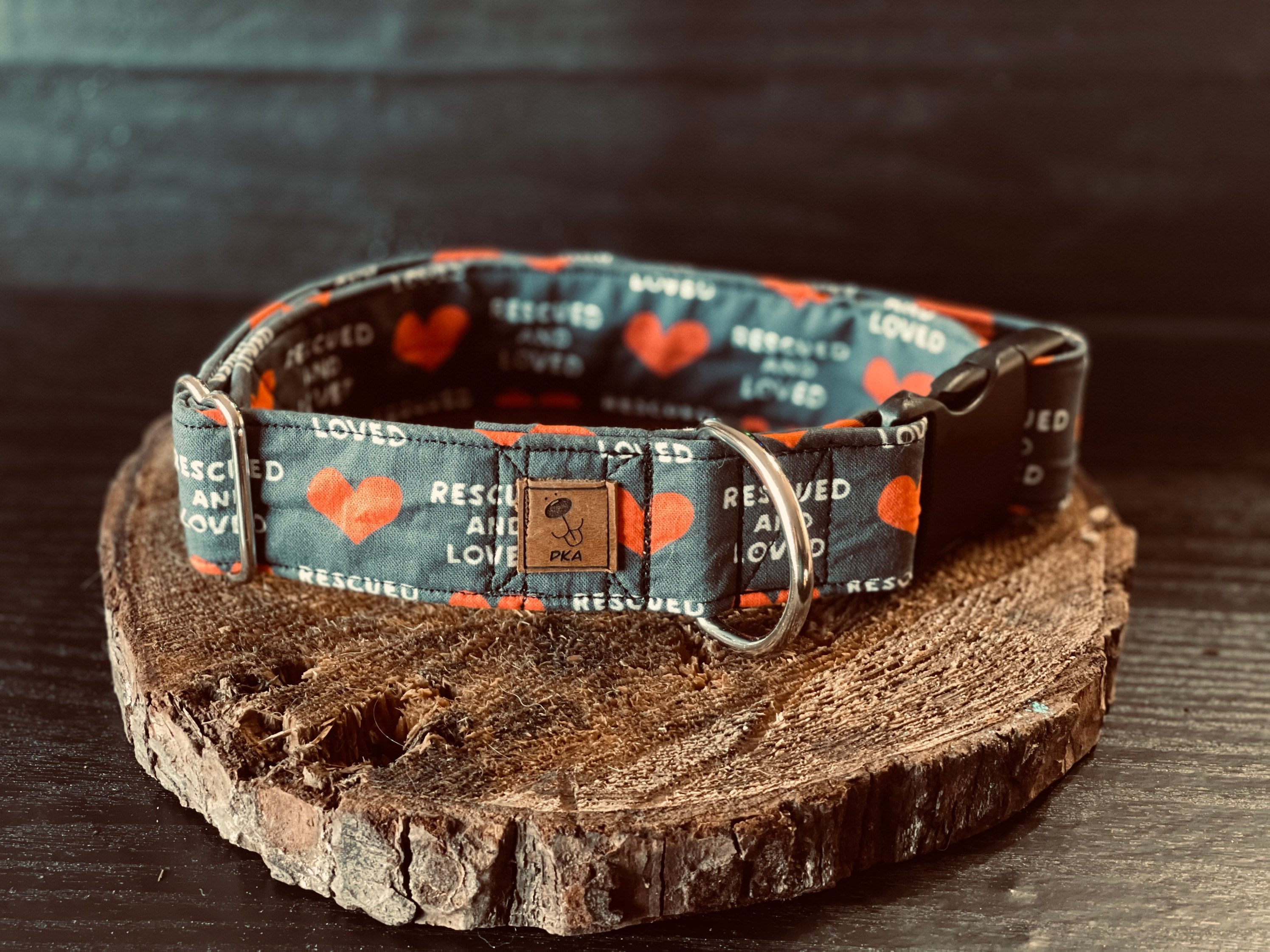 Rescued and Loved Adoption Gift Rescue Dog Collar - Etsy