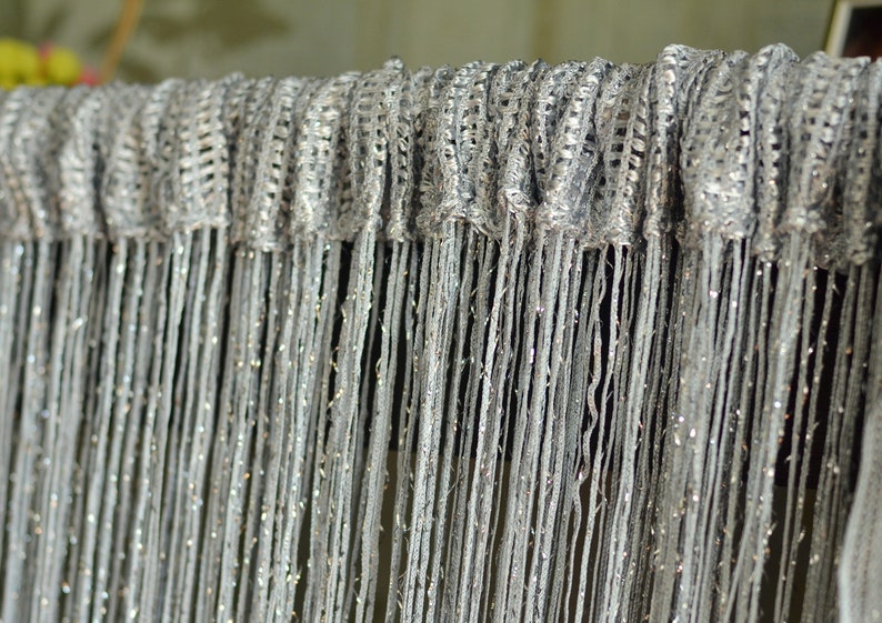 Window Curtain, Thread Curtain, Room Divider, Sheer Curtains, Door ...