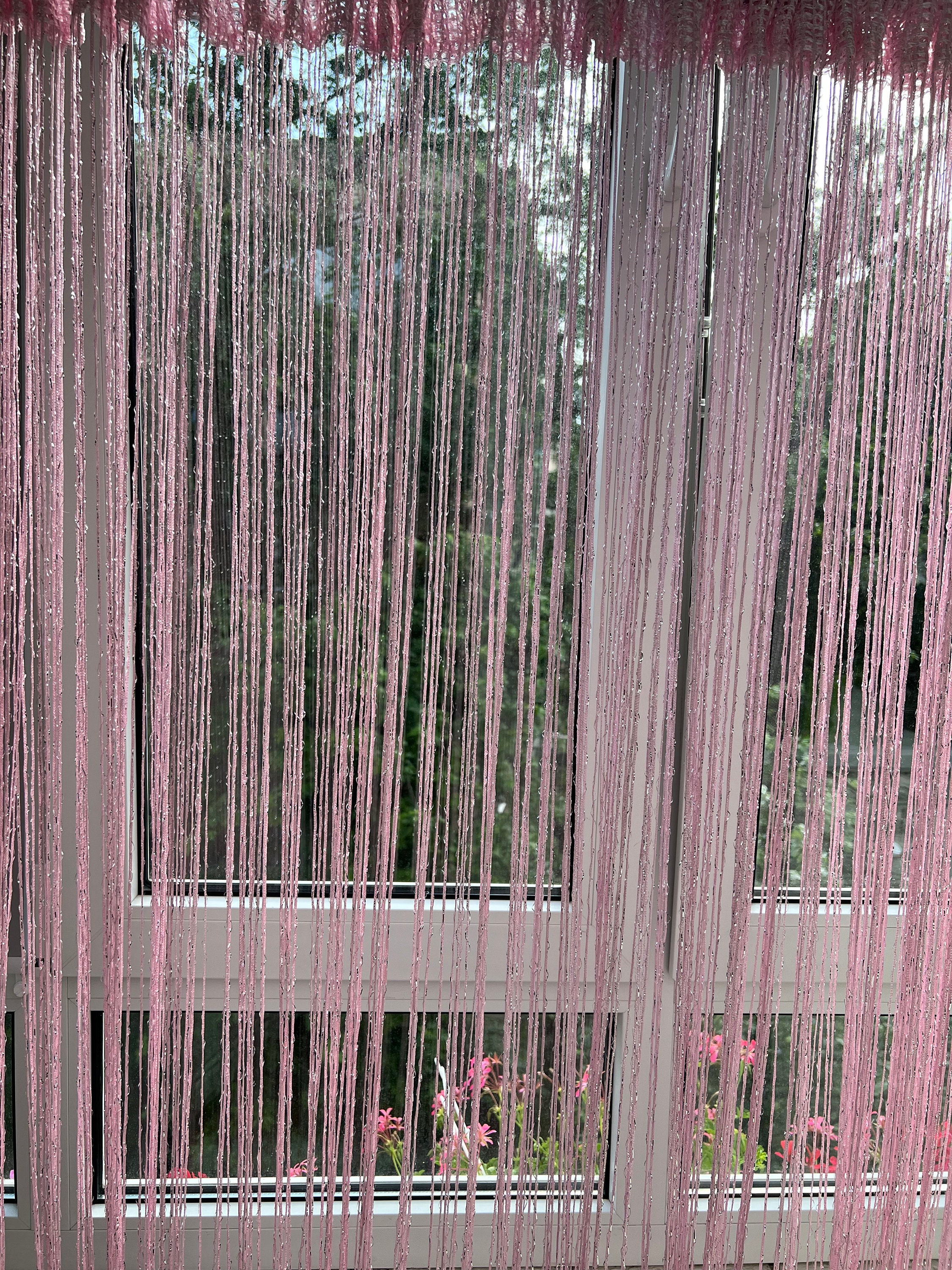 Window Curtain, Thread Curtain, Room Divider, Sheer Curtains, Door ...