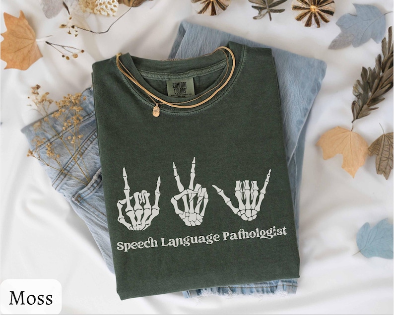 Comfort Colors® Halloween Speech Language Pathologist Shirt, Skeleton ...
