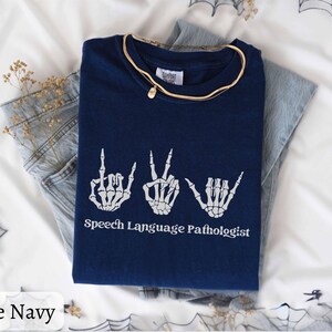 Comfort Colors® Halloween Speech Language Pathologist Shirt, Skeleton ...