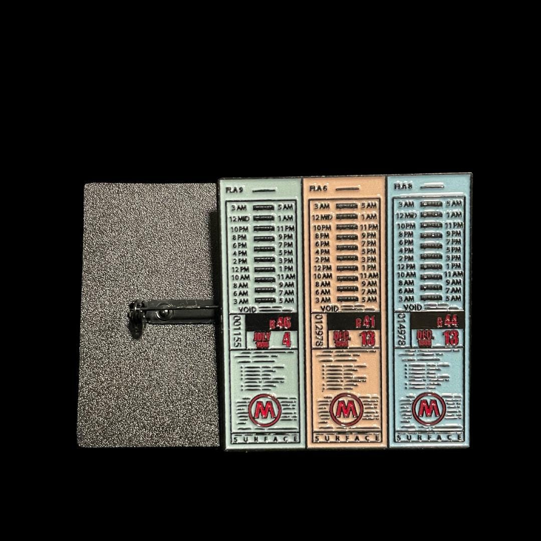 Old School NYC Bus Transfer Enamel Pin - Etsy