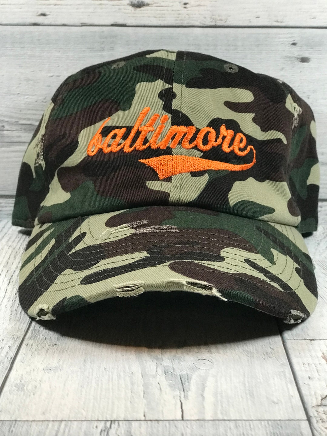 Camo Baltimore Baseball Cap Baltimore Baseball Orioles Hat - Etsy