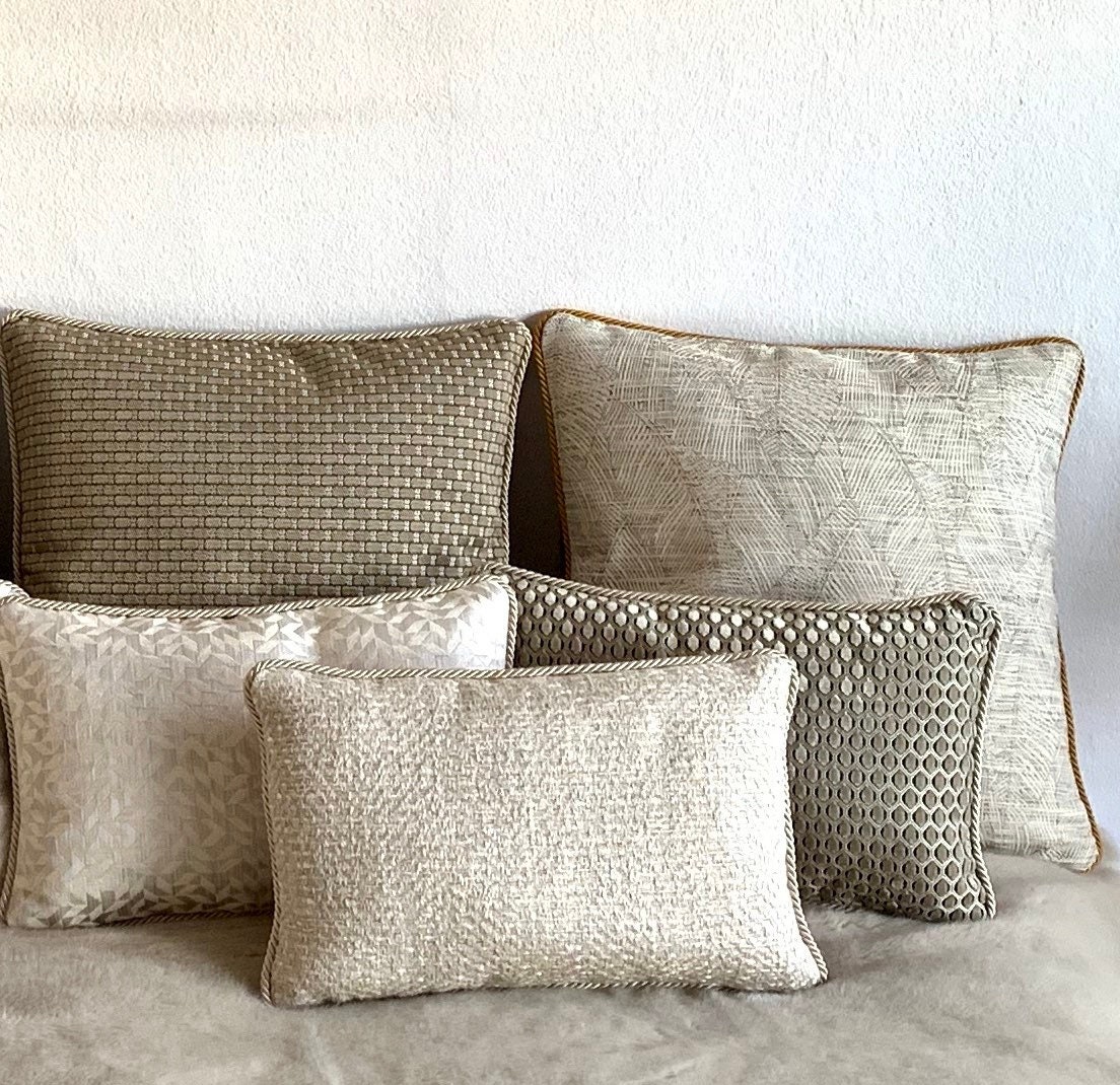 5 Cojines decorativos elegantes. Tejidos: Dedar Nobilis Etro | Etsy