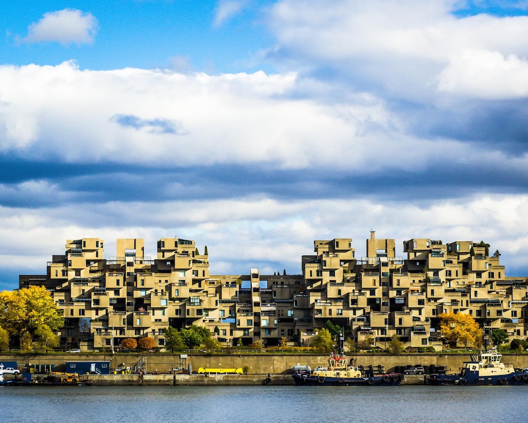 Habitat 67, Montreal, Taken From the Old Montreal Harbour Shoreline ...