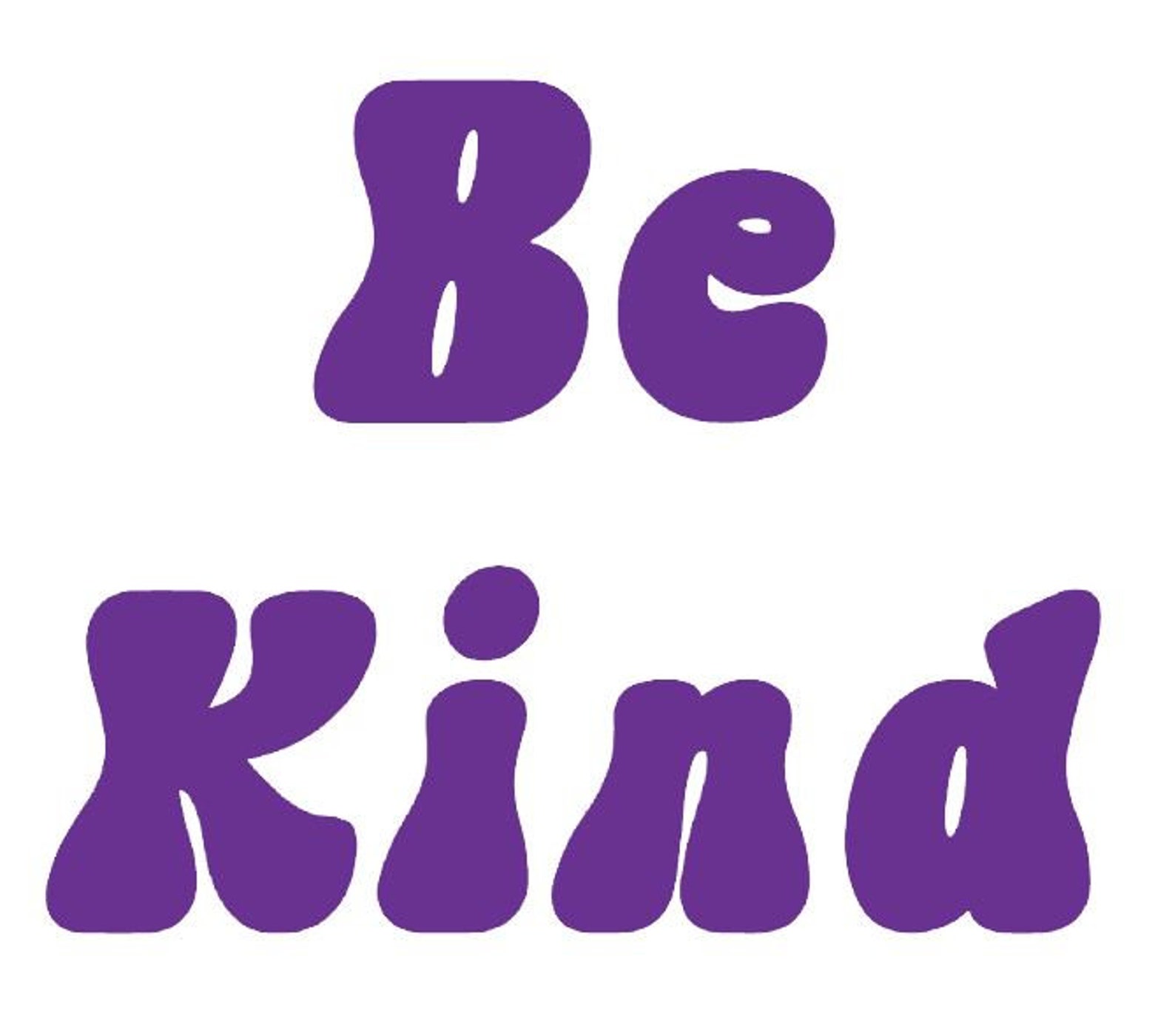 Be Kind Purple Digital File- PNG Be Kind Cricut Cut File - Be Kind ...