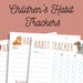 5 Editable Habit Tracker Printable, Habit Trackers, Chore Charts ...
