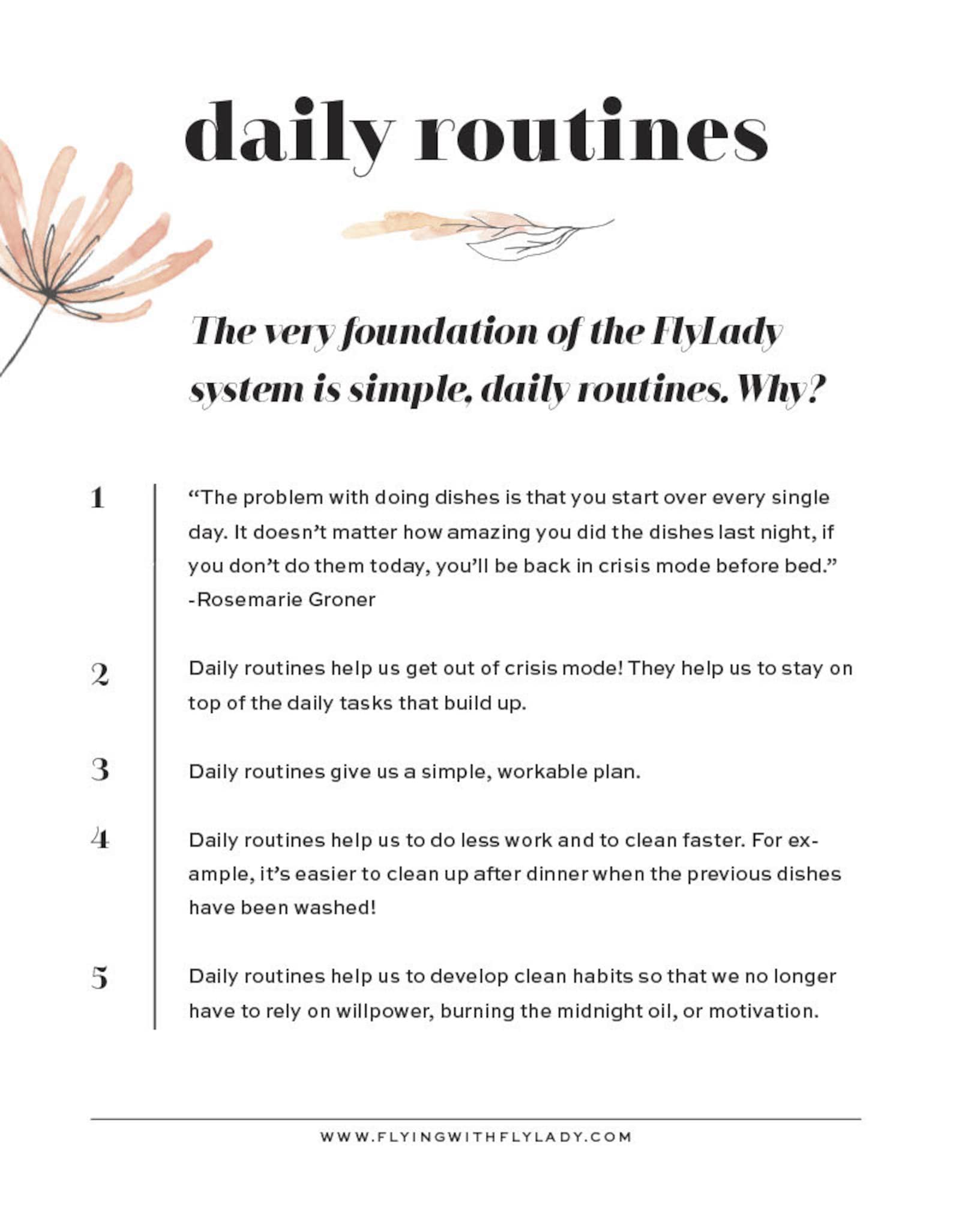 Flylady Control Journal Editable Flylady Cleaning Schedule | Etsy