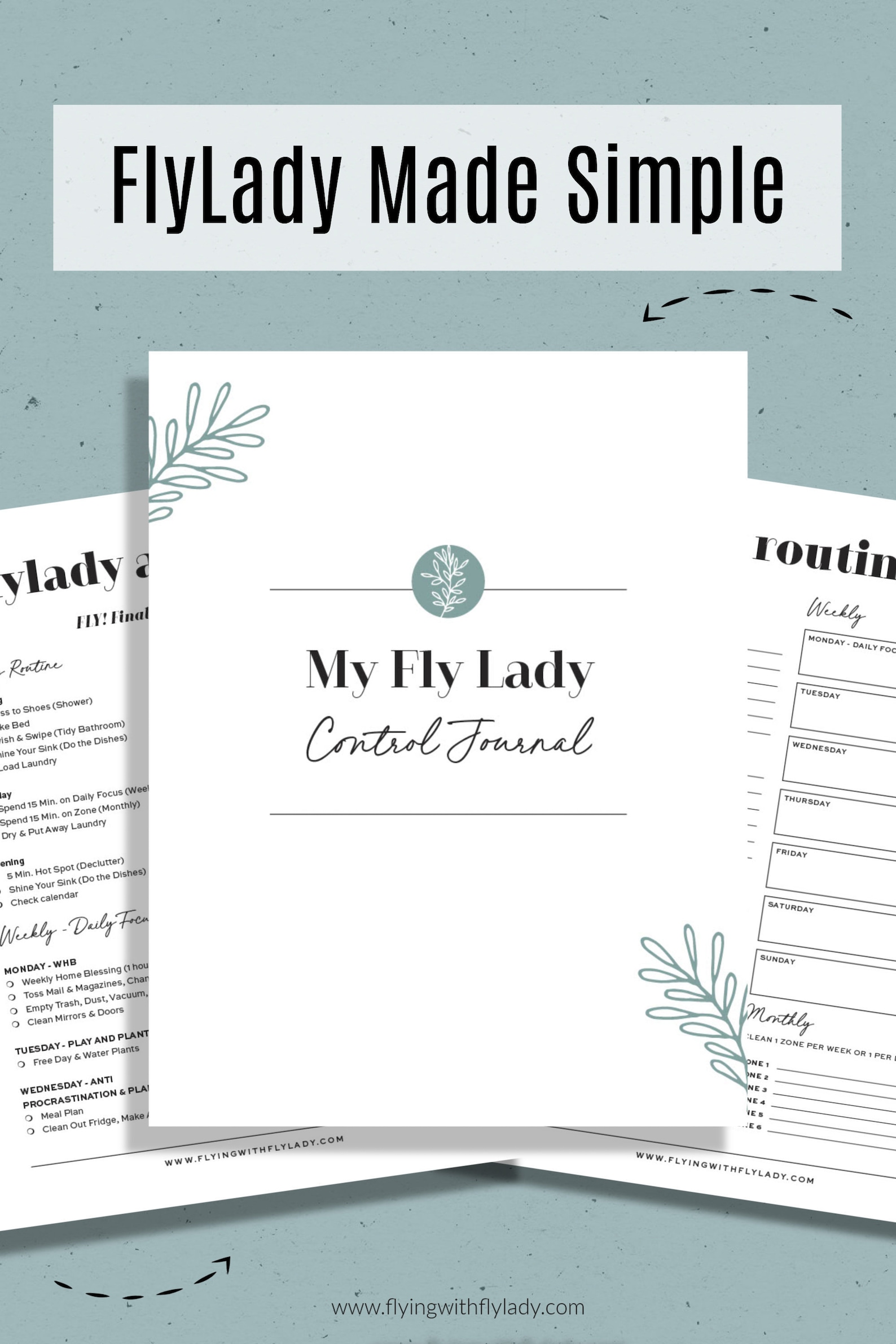 Flylady, Flylady Control Journal, Cleaning Schedule, Flylady Routines ...