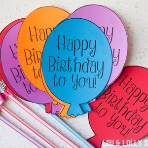 INSTANT DOWNLOAD for Pixy Stix Birthday Balloons, Balloon Printable for ...